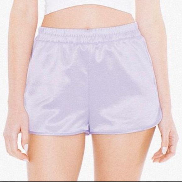 American Apparel | Shorts | New Aa Metallic High Waist Running Short ...